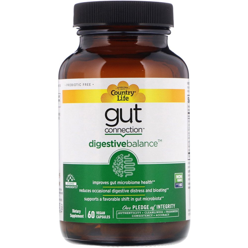 Gut Connection, Digestive Balance, 60 Vegan Capsules, Country Life ...